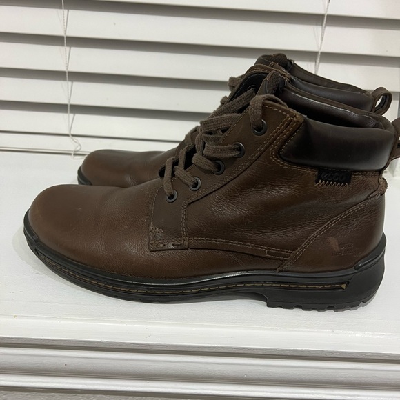 Ecco | Shoes | Ecco Leather Lace Up Boots | Poshmark